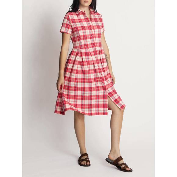 Suzi Kondi | Dresses | New Suzie Kondi Dimitra Plaid Dress In Crimson ...